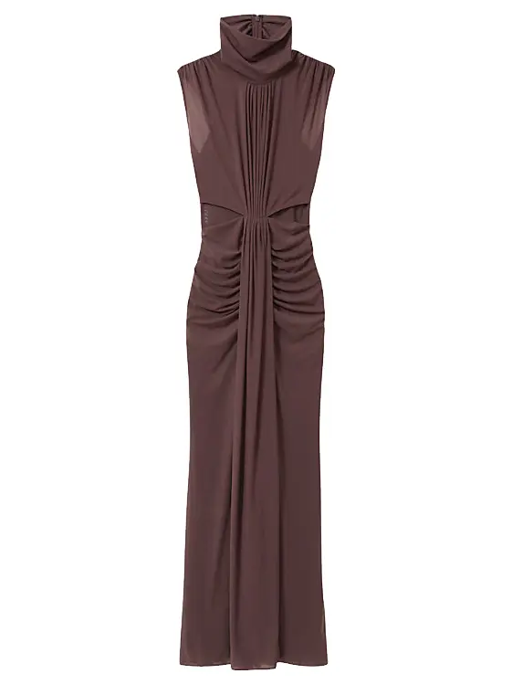 REISS Daniella Sleeveless Maxi Dress - Taupe