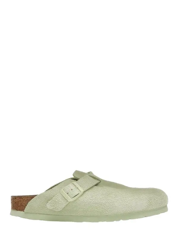 BIRKENSTOCK Boston Suede Clog - Faded Lime