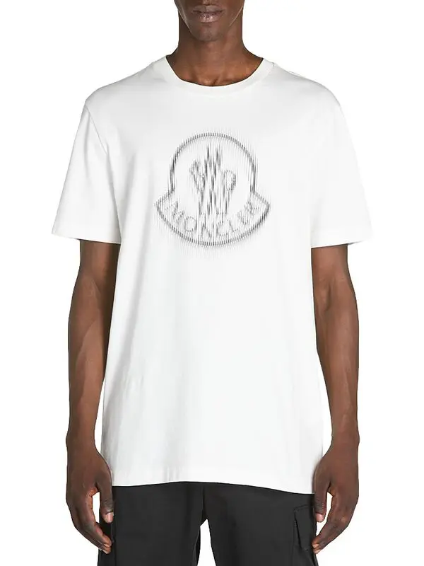 Moncler Short Sleeve Logo Tee - Natural