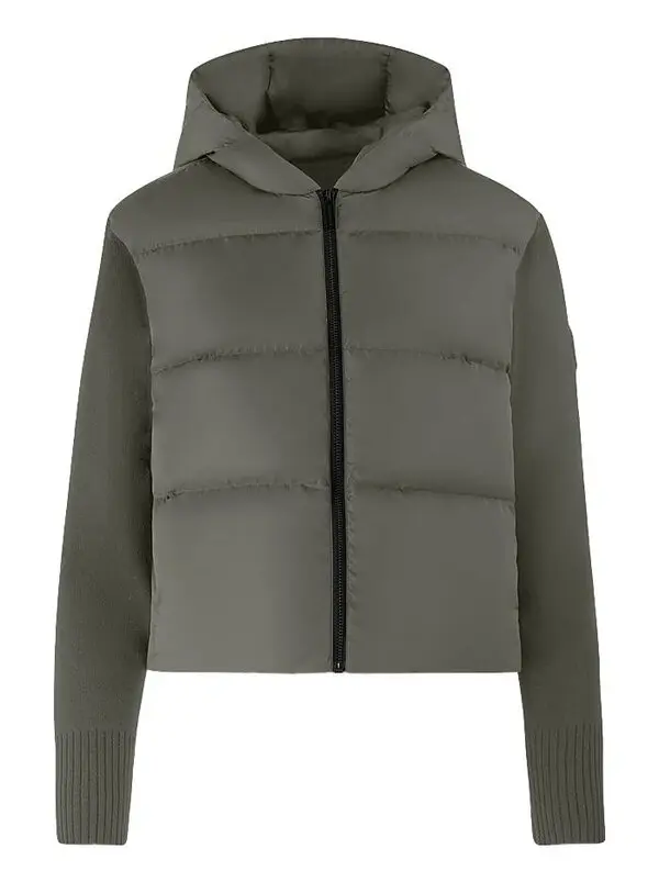 Canada Goose Hybridge Quilted Knit Hoody Jacket - Sagebrush