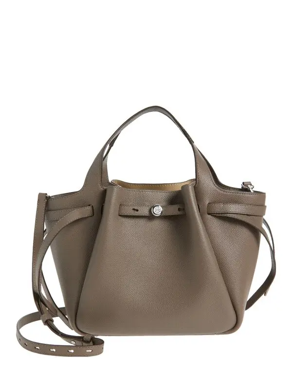Tory Burch Small Romy Leather Tote - Wild Mushroom