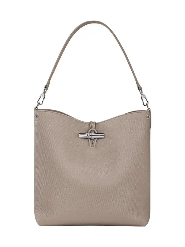 Longchamp Le Roseau Leather Hobo Bag - Clay