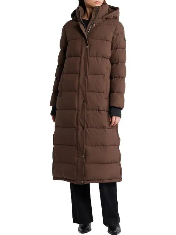 Bcbgmaxazria Long Puffer Coat - Espresso