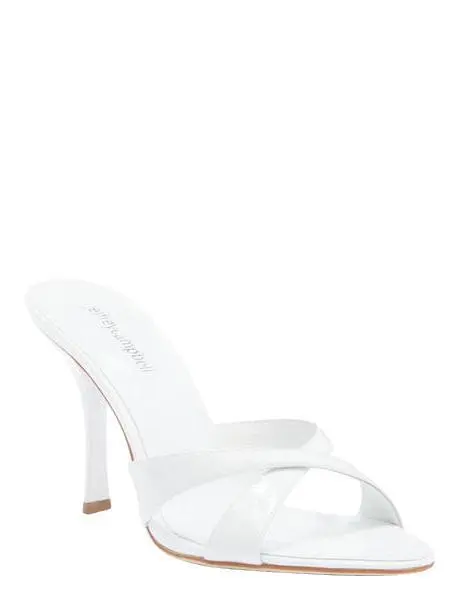 Jeffrey Campbell Symone Pointed Toe Sandals - White Patent