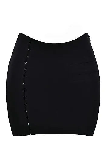 MISTRESS ROCKS Curved-waist Mini Skirt - Black