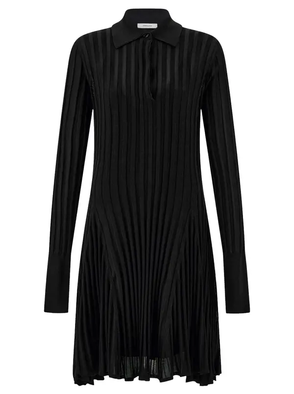FERRAGAMO Semi-sheer Skater Dress - Black