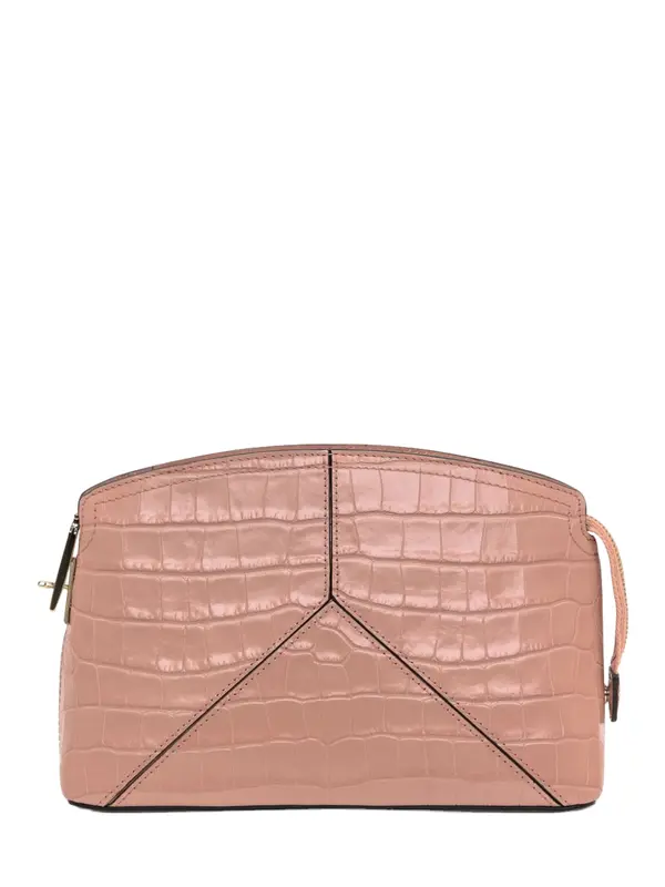 Victoria Beckham Croc-effect Crossbody Bag - Pink