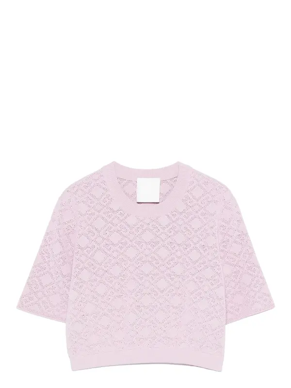 Givenchy Logo-knit Crop Top - Pink