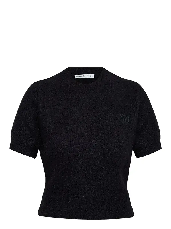 Alexander Wang Logo-embroidered T-shirt - Black