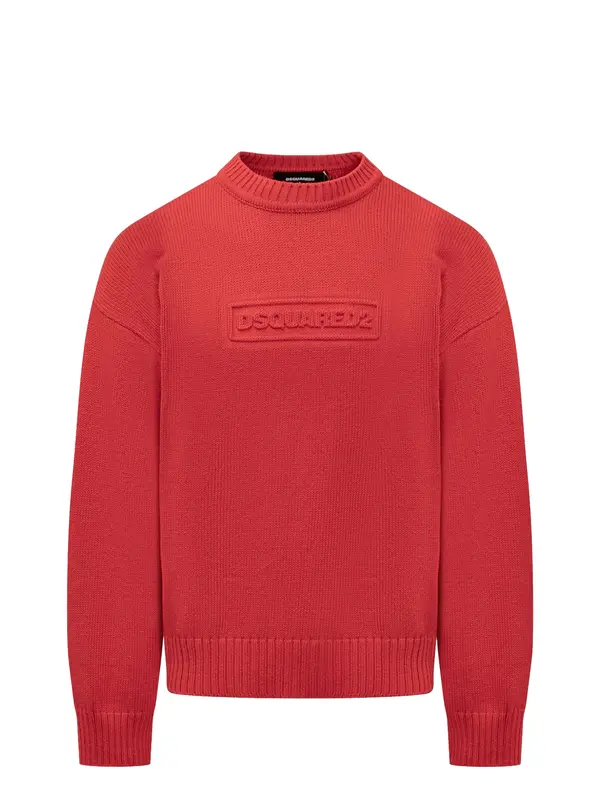 Dsquared2 Logo-embroidered Jumper - Red