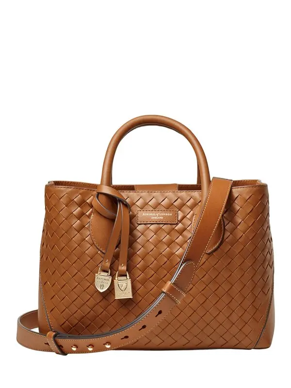 ASPINAL OF LONDON Midi Leather London Tote Bag - Brown