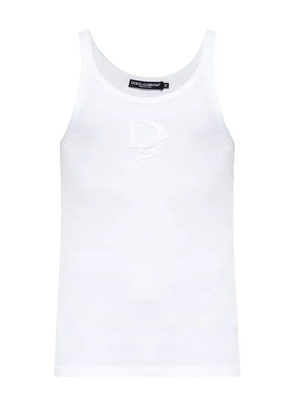 Dolce & Gabbana Logo-embroidered Vest - White