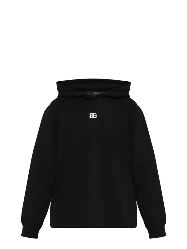 Dolce & Gabbana Logo-embroidered Hoodie - Black