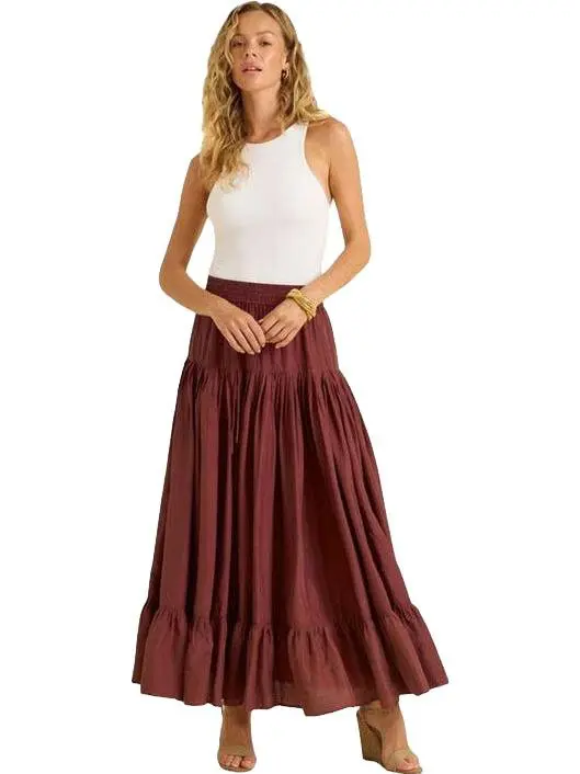 Calypso St. Barth Lourdes Skirt - Chocolate