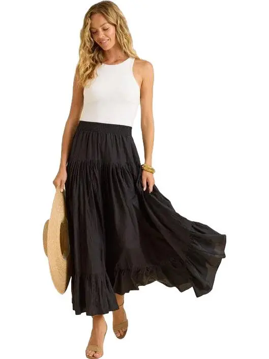 Calypso St. Barth Parachute Maxi Skirt - Navy