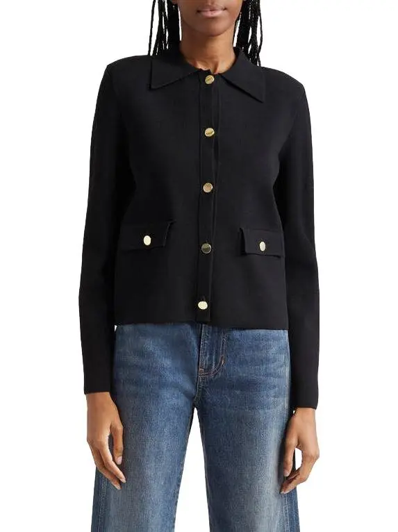 Veronica Beard Katia Knit Jacket - Black