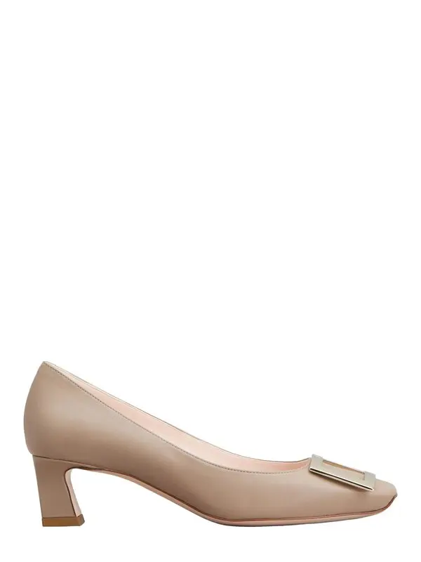 ROGER VIVIER Trompette Pumps In Leather - Beige