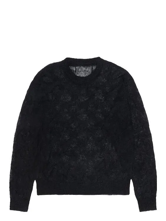 StÜssy Loose Knit Cross Cable Sweater - Black