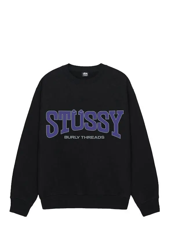 StÜssy Burly Threads Crew - Black