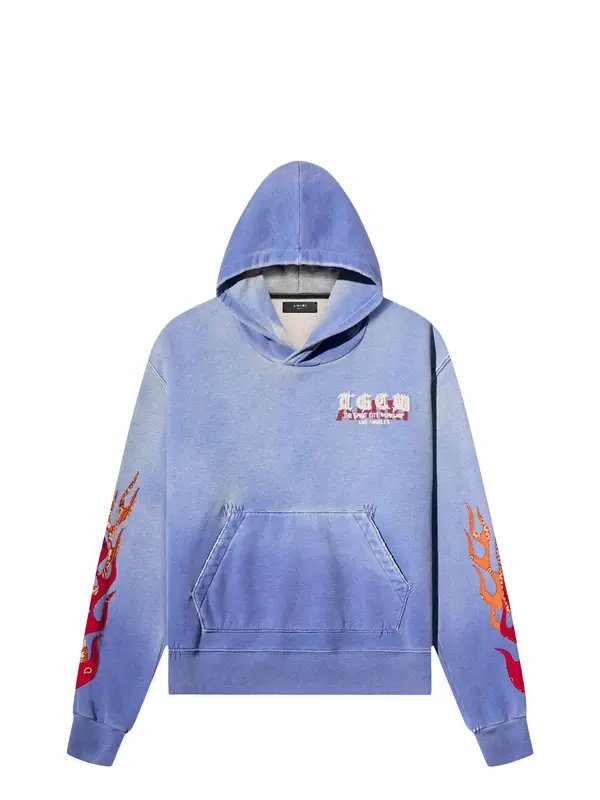 Amiri T.g.c.w. Flames Hoodie - Blue