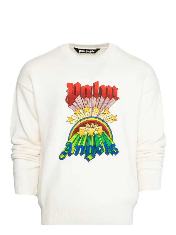 Palm Angels Rainbow Sweater - Yellow