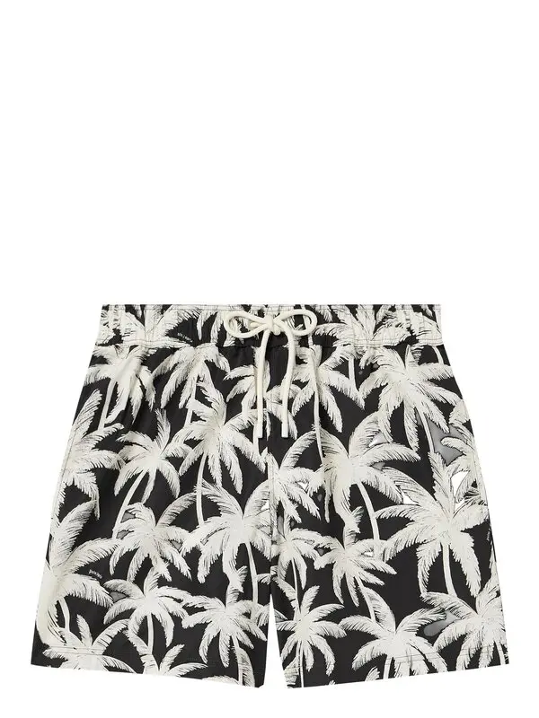 Palm Angels Palms All Over Swim Shorts /off White - Black