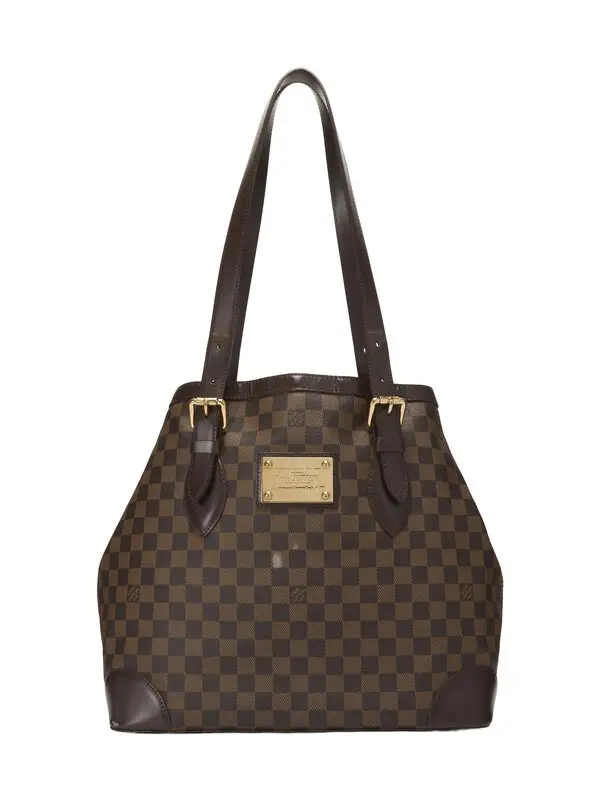LOUIS VUITTON Damier Ebene Hampstead Tote - Brown