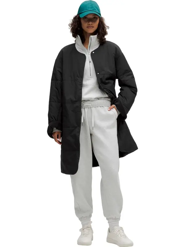 Lululemon Fleece-lined Insulated Long Coat - Black