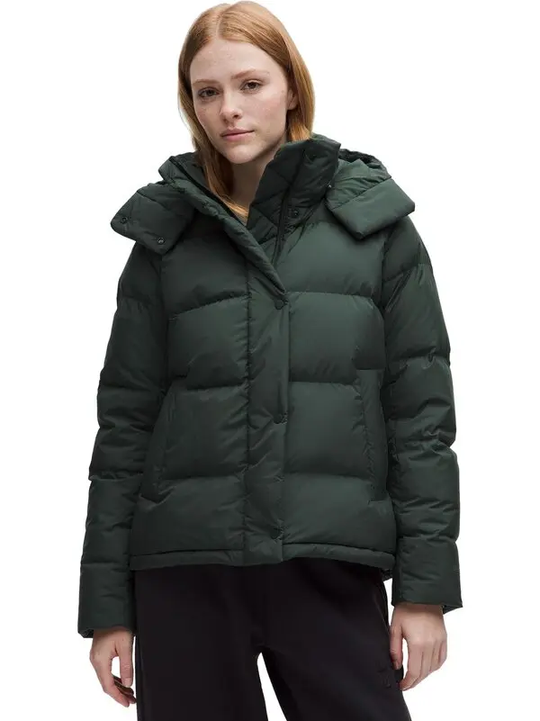 Lululemon Wunder Puff 600-down-fill Jacket - Rainforest Green/green Dream