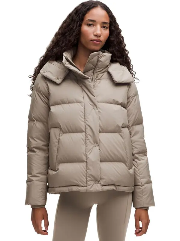 Lululemon Wunder Puff 600-down-fill Jacket - Warm Ash Grey
