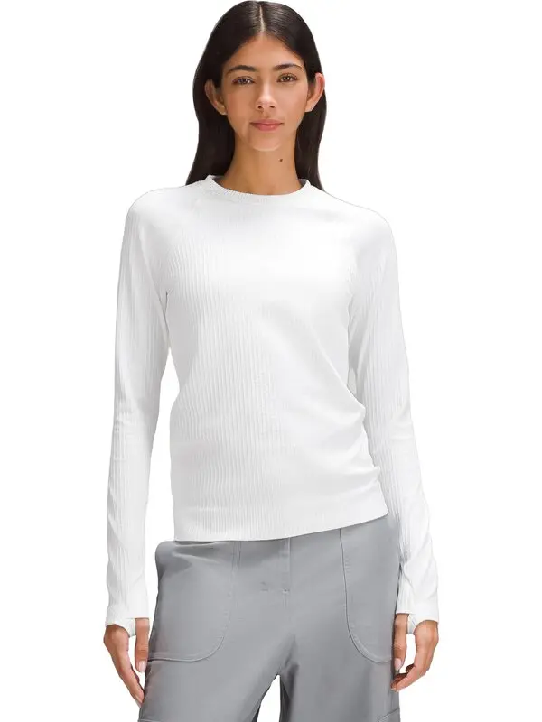Lululemon Rest Less Pullover - Colour Rib White/white