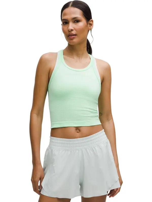 Lululemon Swiftly Tech Cropped Racerback Tank Top 2.0 - Citra Lime/citra Lime