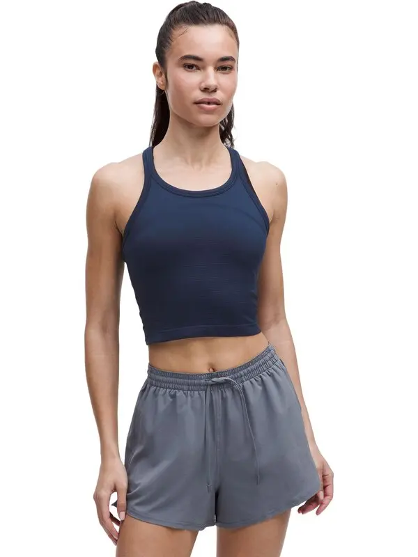 Lululemon Swiftly Tech Cropped Racerback Tank Top 2.0 - Club Blue