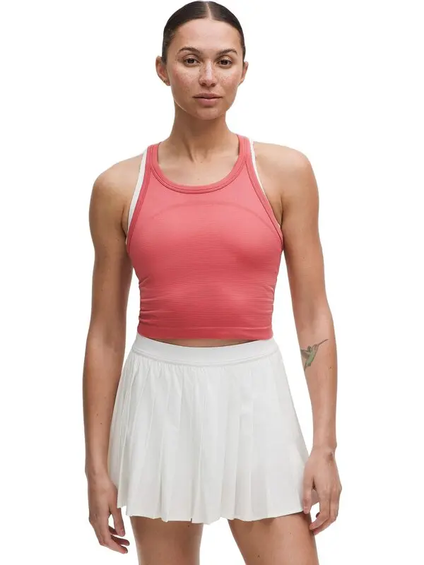 Lululemon Swiftly Tech Cropped Racerback Tank Top 2.0 - Desert Red