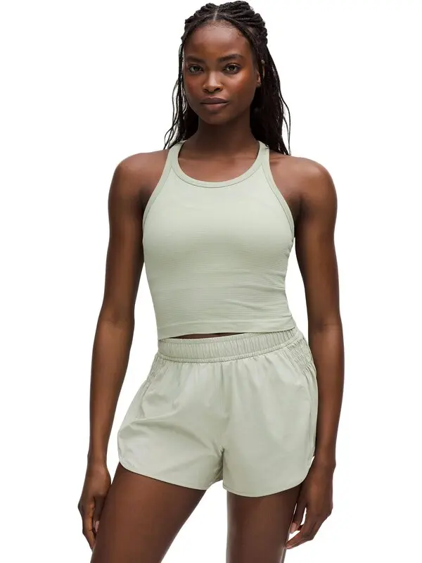 Lululemon Swiftly Tech Cropped Racerback Tank Top 2.0 - Fog Green/fog Green