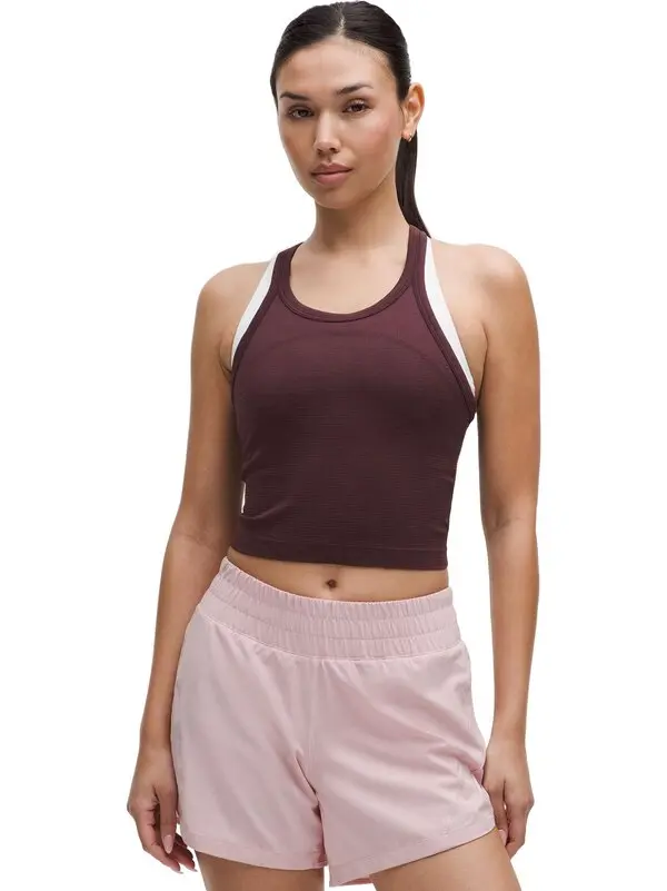 Lululemon Swiftly Tech Cropped Racerback Tank Top 2.0 - Goodnight Plum/goodnight Plum