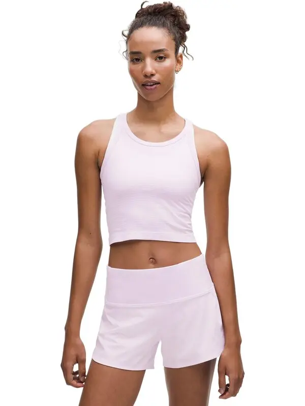 Lululemon Swiftly Tech Cropped Racerback Tank Top 2.0 - Pink Organza/pink Organza