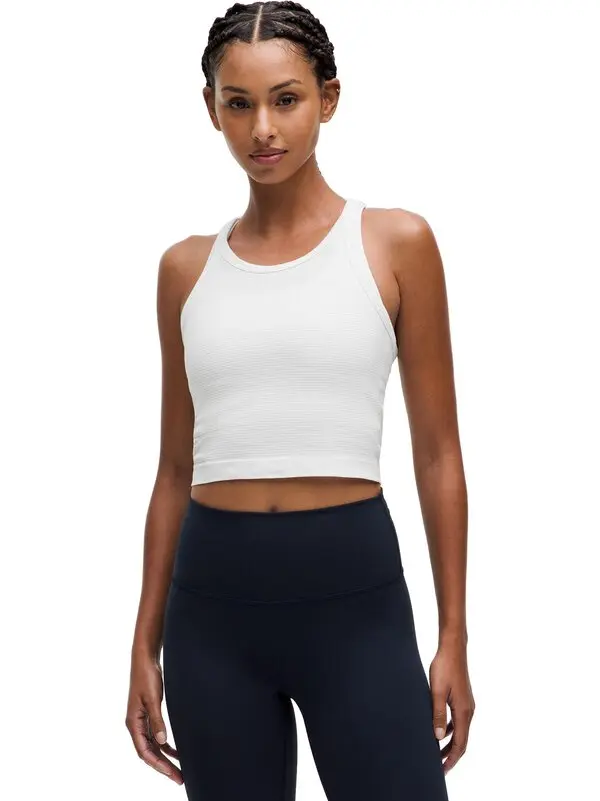 Lululemon Swiftly Tech Cropped Racerback Tank Top 2.0 - White