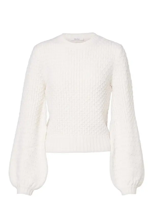 Max Mara Elvira Wool And Cashmere Sweater - White