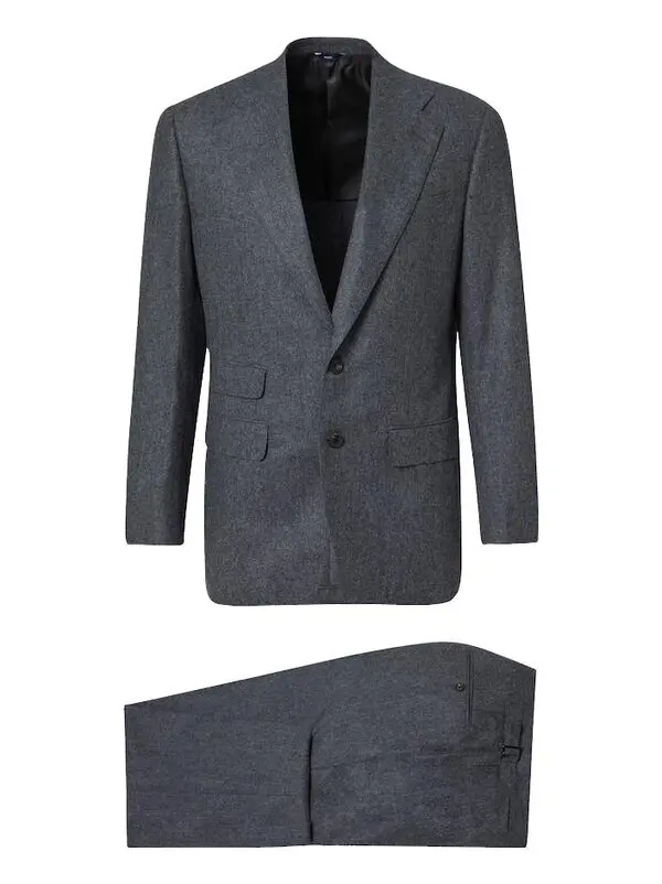 Thom Sweeney Wool Flannel Suit - Grey
