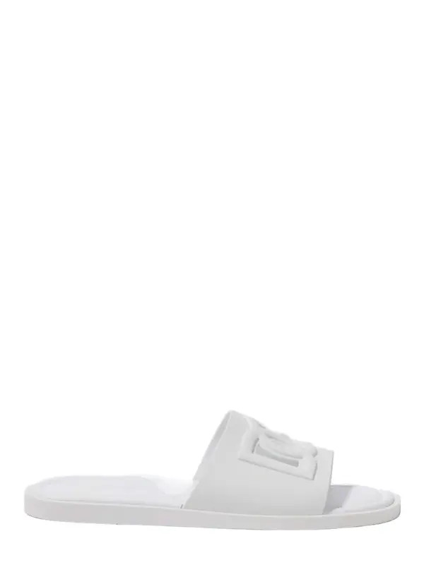 Dolce & Gabbana Dg Cutout Slides - White