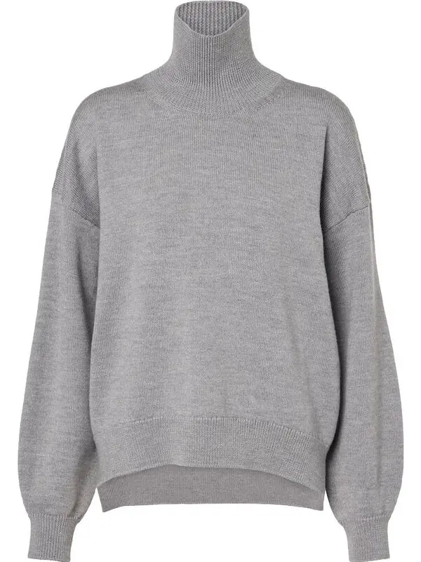Dolce & Gabbana Virgin Wool Turtleneck Sweater - Grey