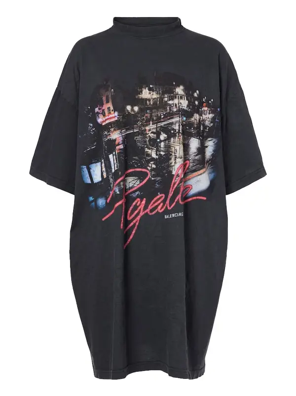 Balenciaga Pigalle Oversized T-shirt - Black