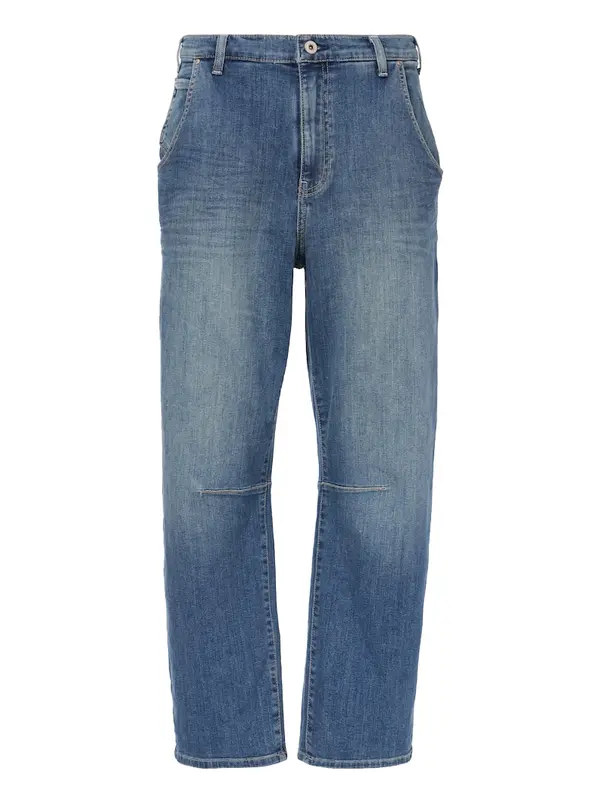 Ag Amsterdam Mid-rise Barrel-leg Jeans - Blue