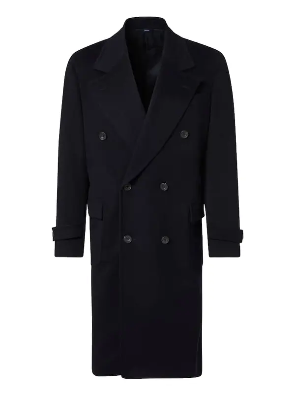 Thom Sweeney Double-breasted Overcoat - Blue