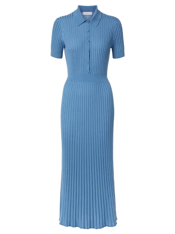 Gabriela Hearst Amor Silk And Cashmere Maxi Dress - Blue