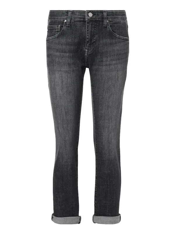 Ag Ex-boyfriend Mid-rise Slim Jeans - Black