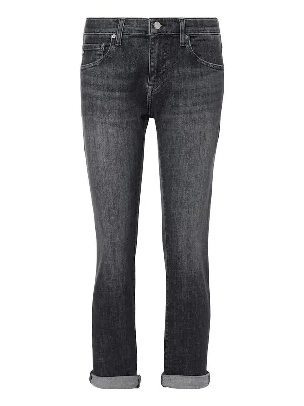 Ag Ex-boyfriend Mid-rise Slim Jeans - Black