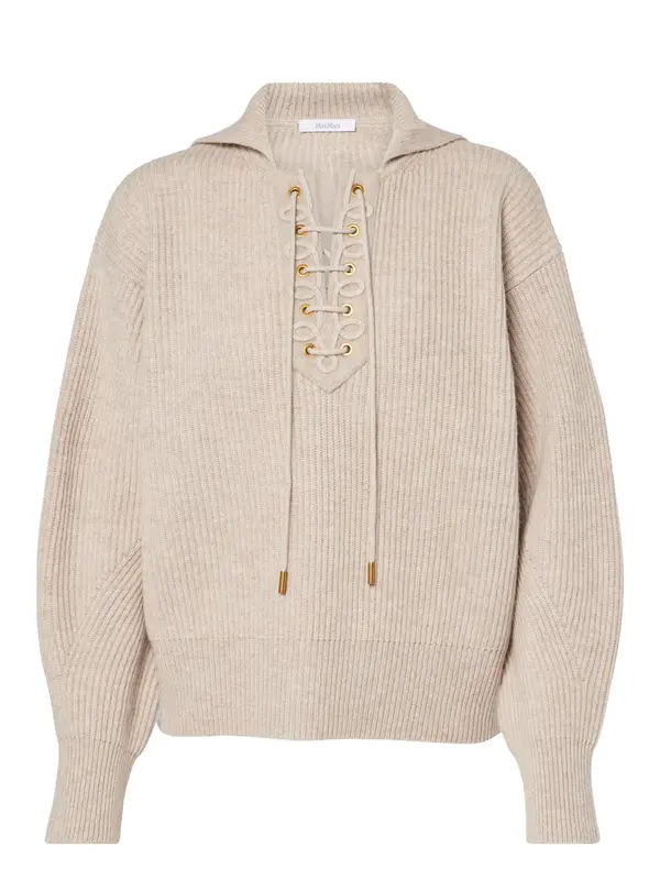 Max Mara Eccelso Wool And Cashmere Sweater - Beige