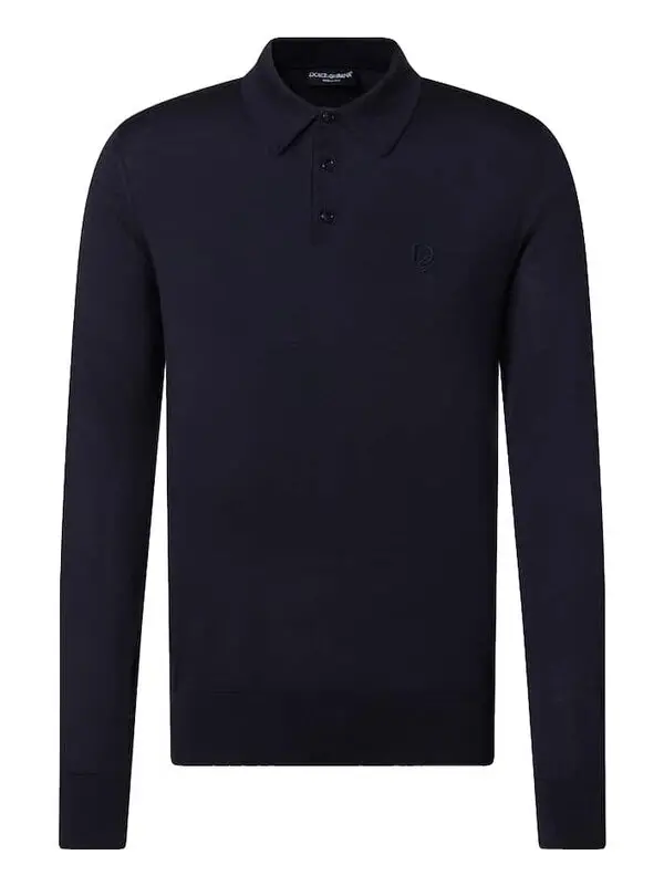 Dolce & Gabbana Silk Polo Shirt - Blue